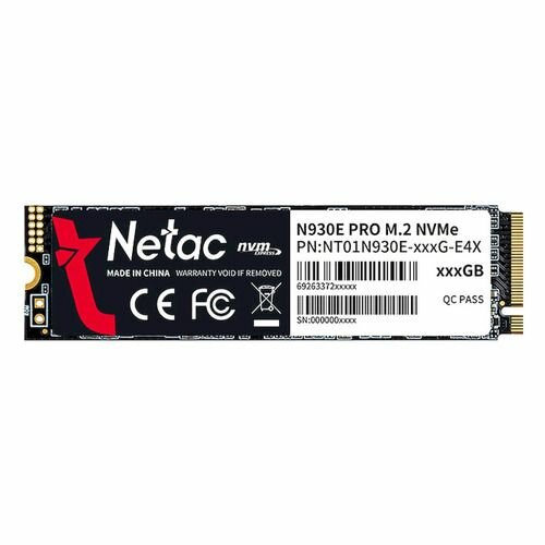 SSD накопитель NETAC N930E Pro NT01N930E-128G-E4X 128ГБ, M.2 2280, PCIe 3.0 x4, NVMe, M.2, rtl