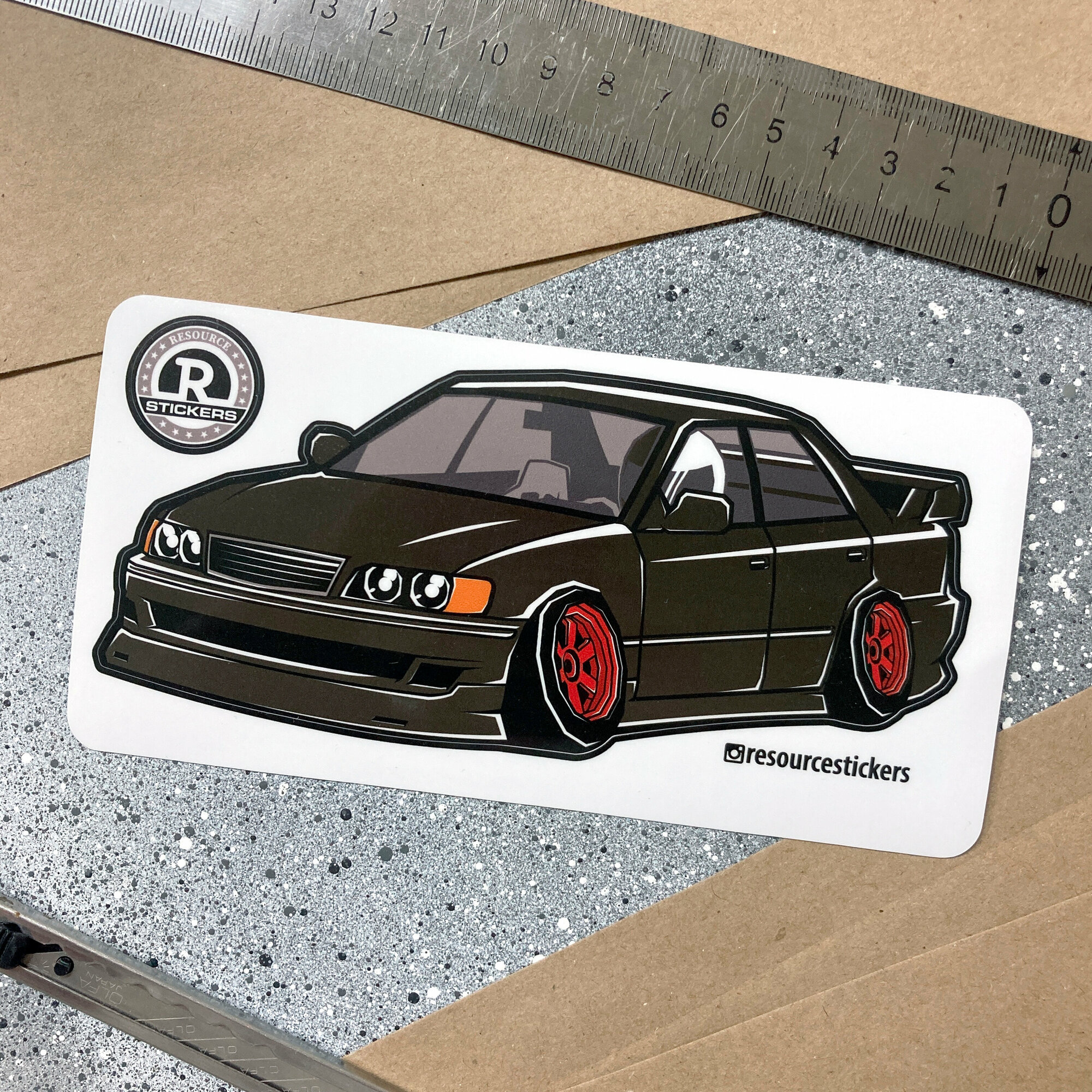 Наклейка на авто Toyota Chaser чёрный 14.5х6.5