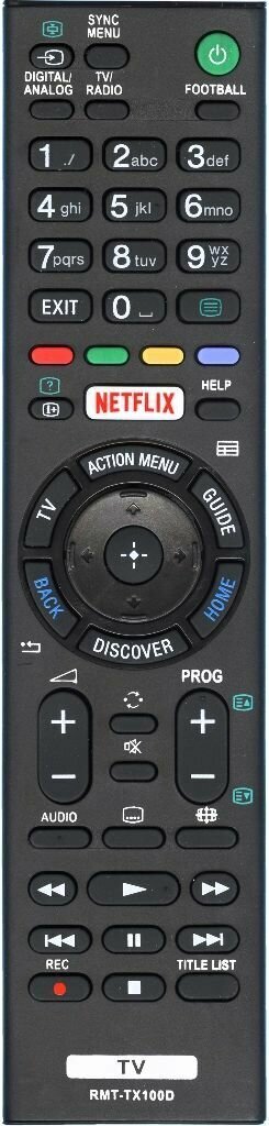 Пульт для Sony RMT-TX100D Netflix для телевизора Smart TV