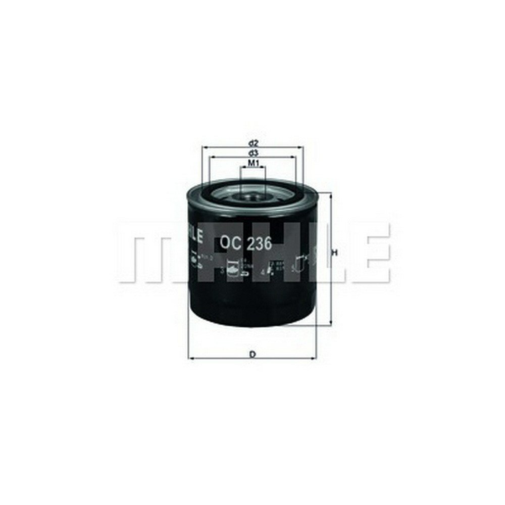 Фильтр масляный knecht/mahle oc236