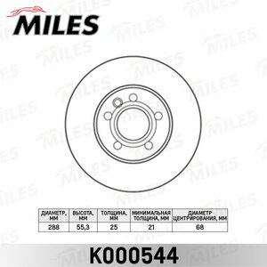 Диск тормозной FORD GALAXY 95-06/SEAT ALHAMBRA 96-10/VW SHARAN 95- перед. D 288мм