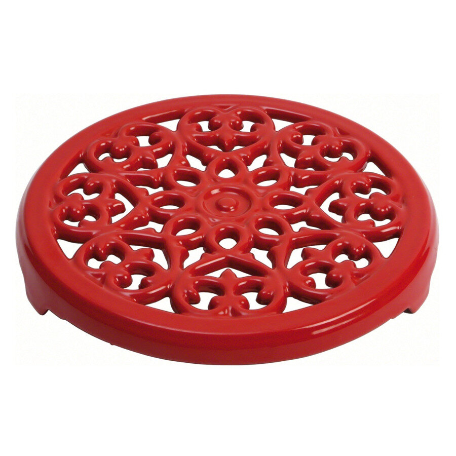 Подставка под горячее чугунная Staub 23см вишневый, премиум качество, элитная