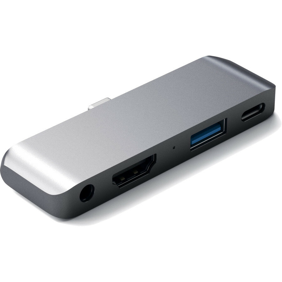 USB-хаб Satechi Aluminum Type-C Mobile Pro Hub серый космос (ST-TCMPHM)