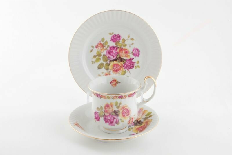 Сервиз для завтрака на 1 персону Leander Моника "Розы" 3 предмета
