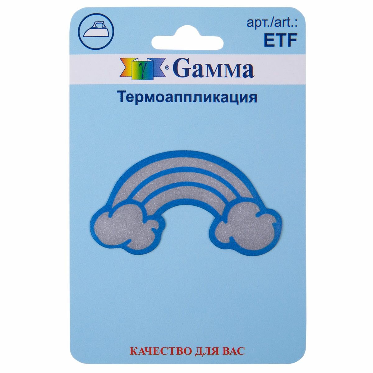 Термоаппликация "Gamma" ETF 01-336 Радуга светоотраж. 5.7 х 3.1 см