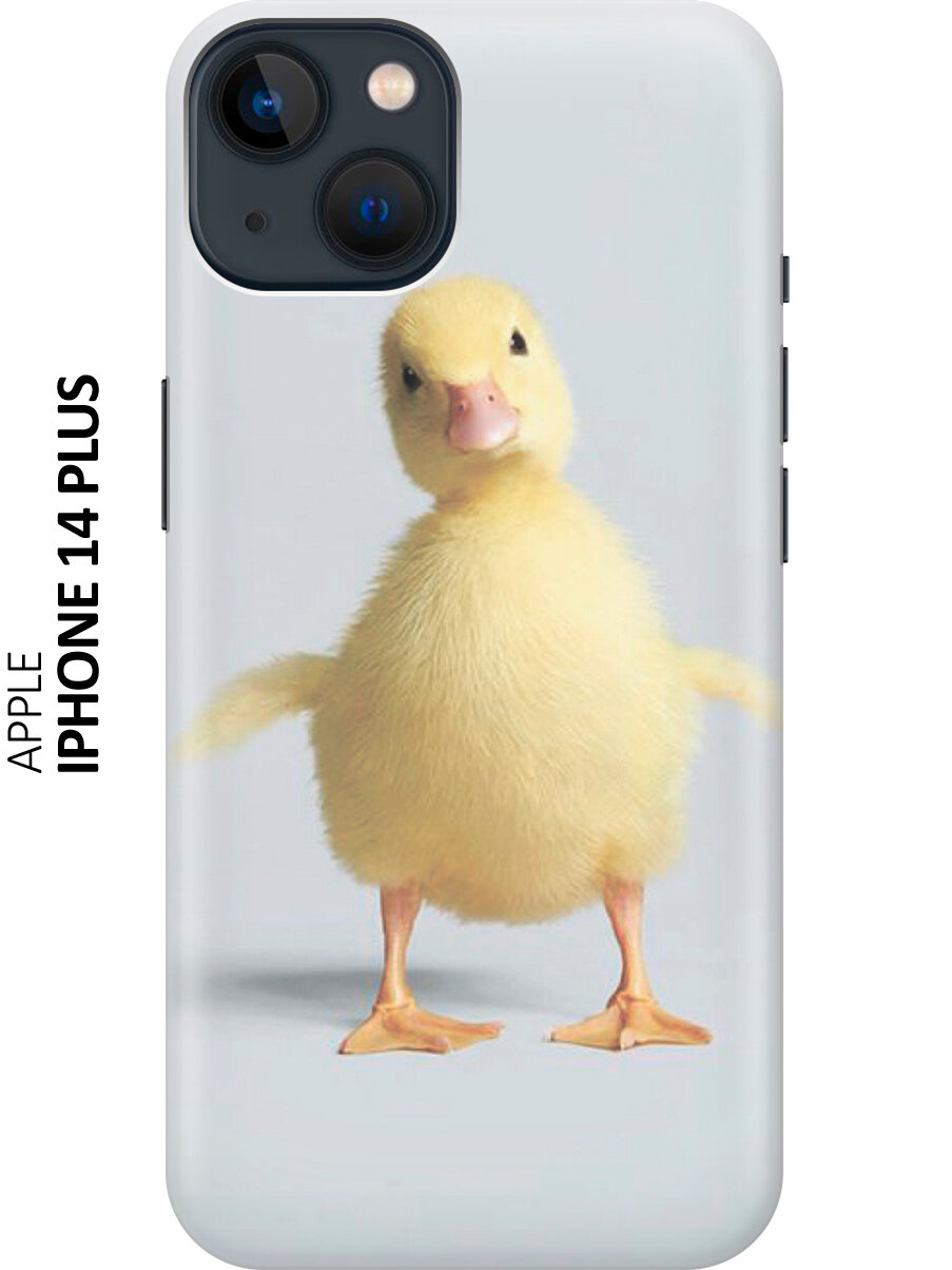 Силиконовый чехол на Apple iPhone 14 Plus / Эпл Айфон 14 Плюс с рисунком "Утя"