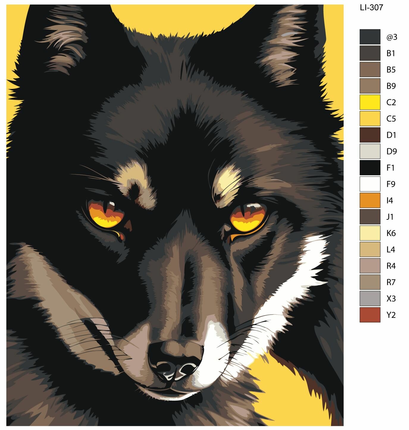 Картина по номерам,"Живопись по номерам", 48 x 60, LI-307, собачка