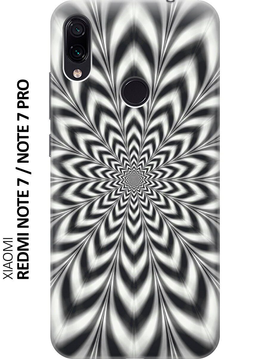 Силиконовый чехол Черно-белая иллюзия на Xiaomi Redmi Note 7 / Note 7 Pro / Сяоми Редми Ноут 7 / Ноут 7 Про