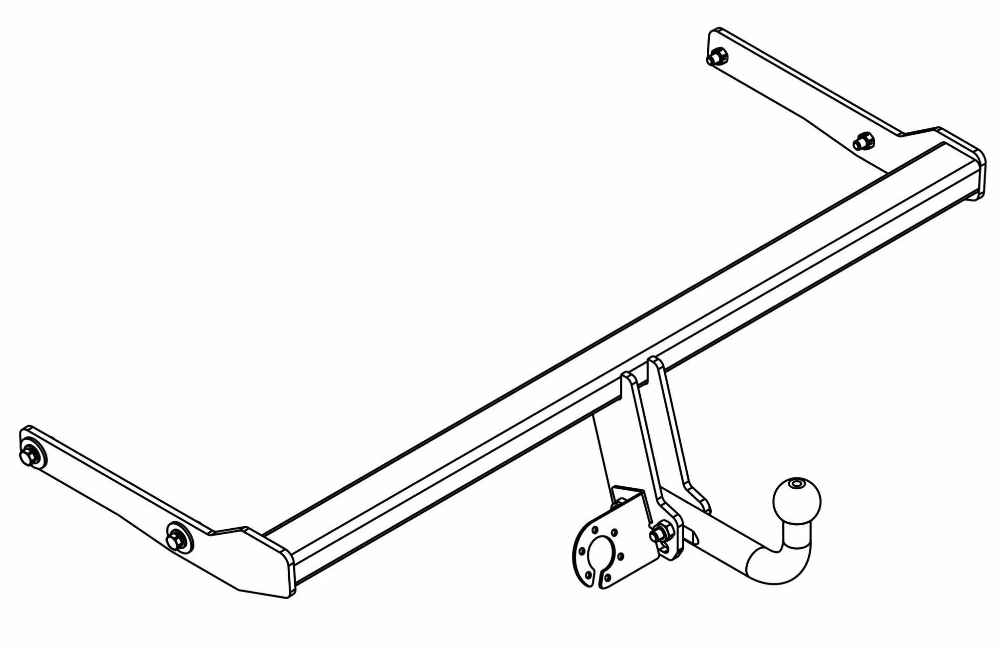 Фаркоп AvtoS для SKODA Karoq (2020-) с универсальной электрикой Smart(блок) и сертификатом в комплекте, арт.(SK 13+smart)