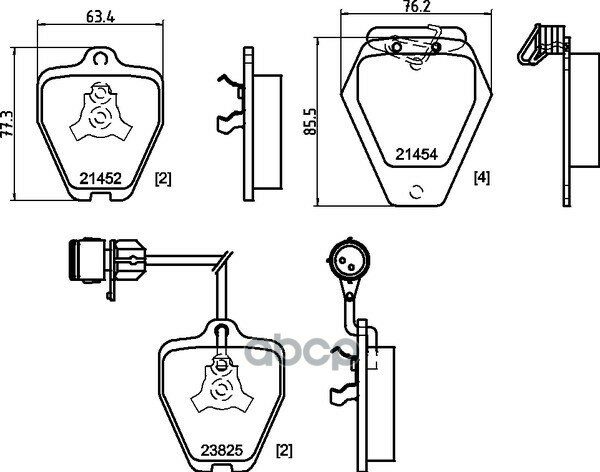 Колодки тормозные передние (без грузиков) Mintex арт. MDB2037