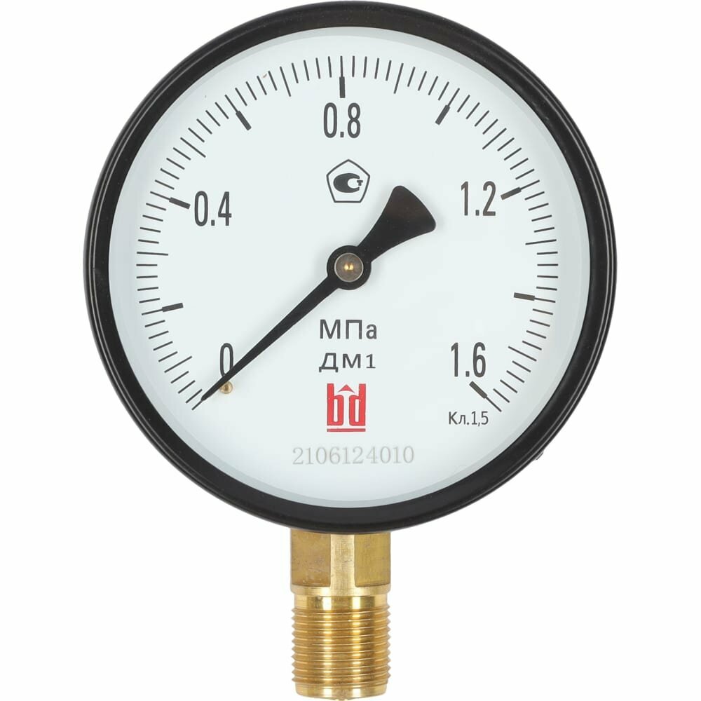 Манометр ДМ 1 Т2 100 Р (0-1.6) МПа, кл.1.5, M20x1.5 BD 1151100003