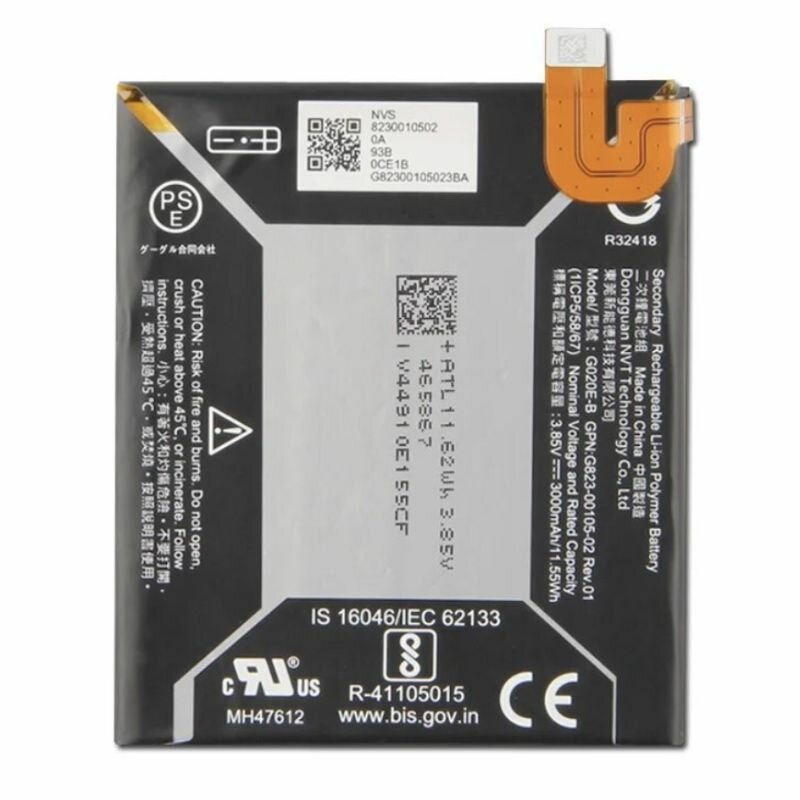 Аккумулятор Google Pixel 3A G020E-B (G823-00105-02 Rev 01) — запасная часть для ремонта смартфона