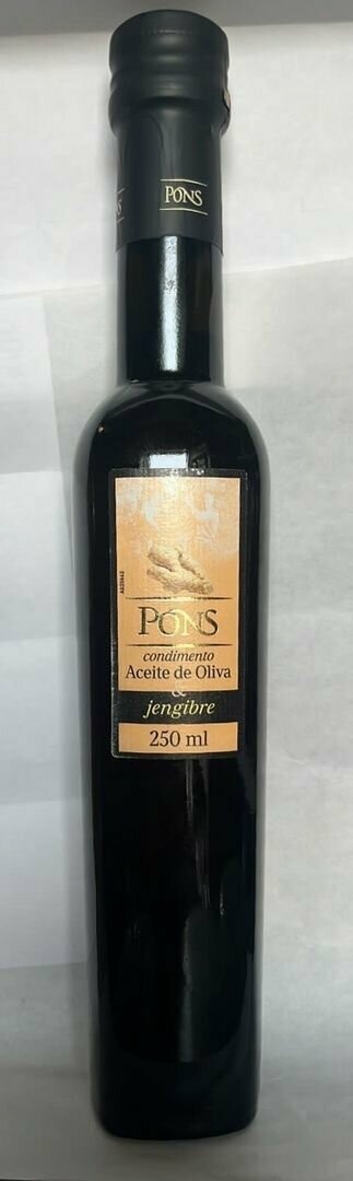 Оливковое масло с имбирем Pons Aceite de Oliva jengibre Extra Virgin, нерафинированное, Испания, 250 мл