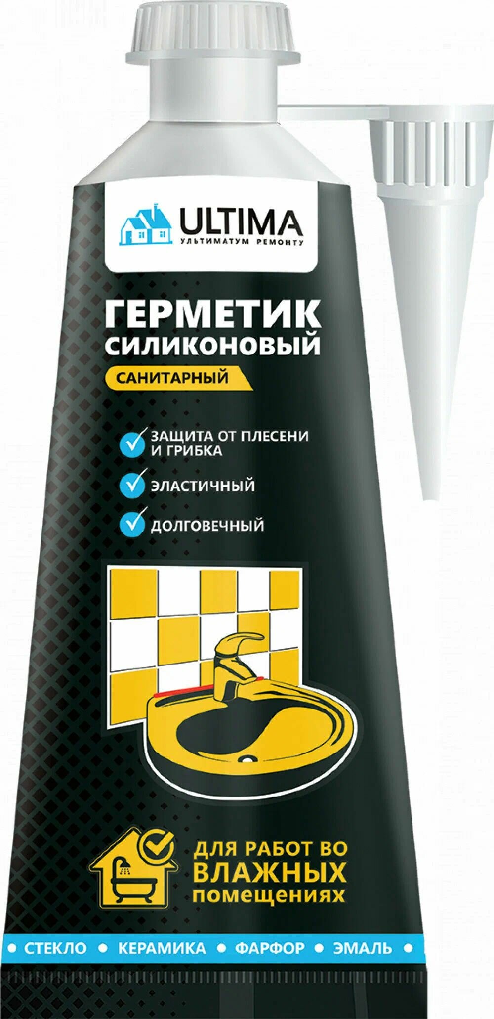 Герметик силиконовый Санитарный, 80мл