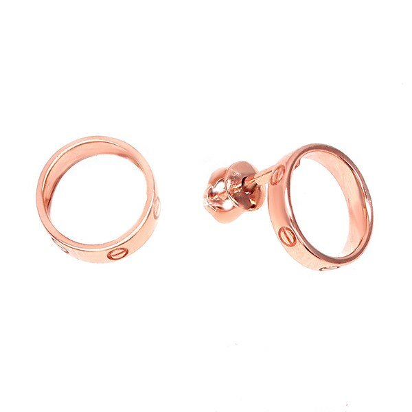 Серьги пусеты, красное золото, 585 проба