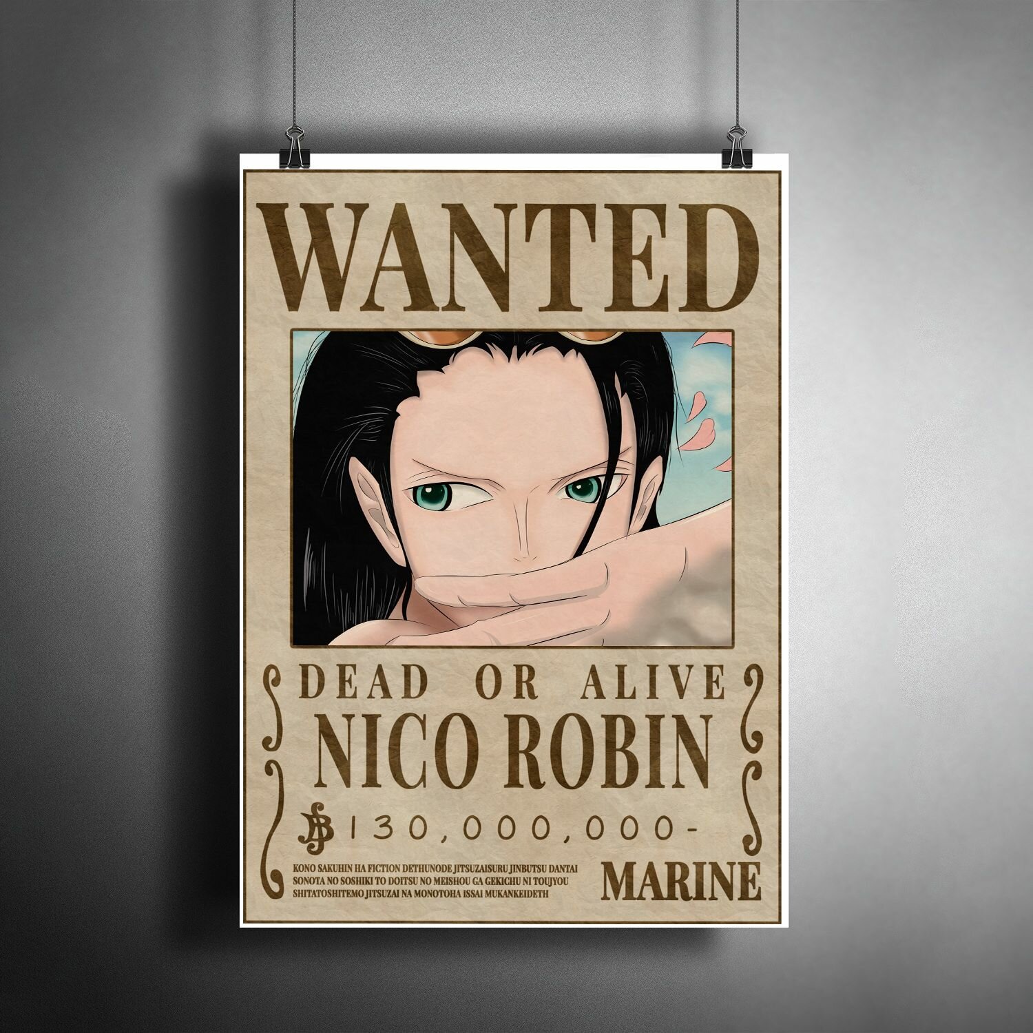 Постер плакат "Аниме One Piece. Большой куш. Нико Робин" / Декор для дома, офиса, комнаты, квартиры, детской A3 (297 x 420 мм)