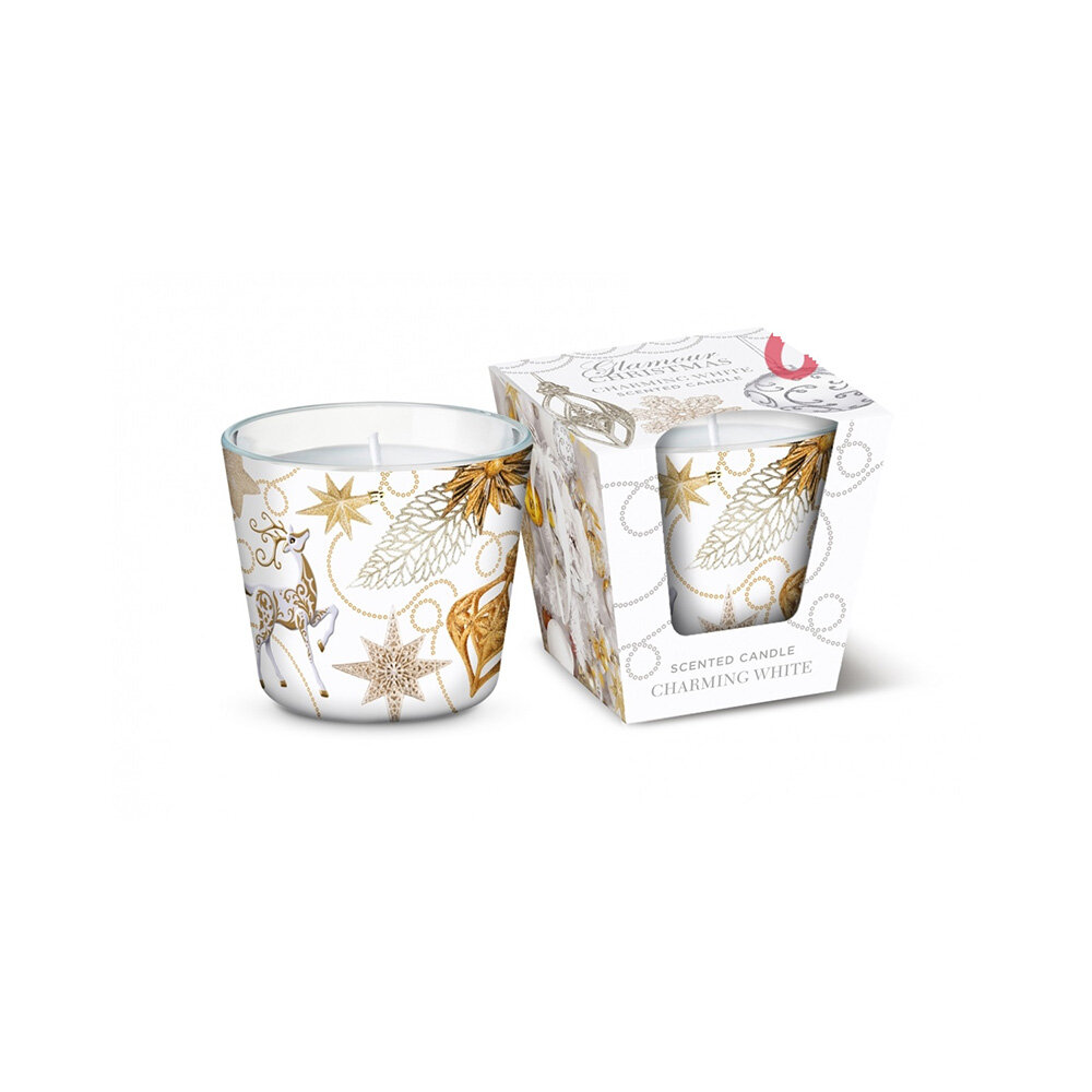 BARTEK Ароматизированная свеча в стакане 8 х 8 х 9 см 115 г Гламурное Рождество