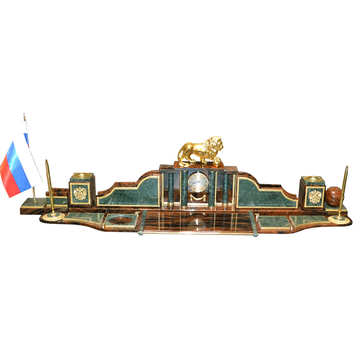 Настольный набор из камня со львом "Дипломат-Е 15-3"
