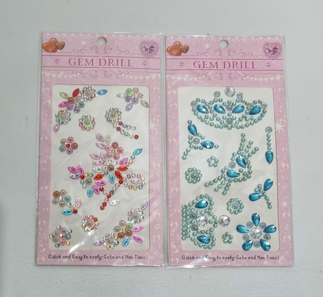 Наклейки акриловые из страз. Стразы номер 2. Набор 2 шт.