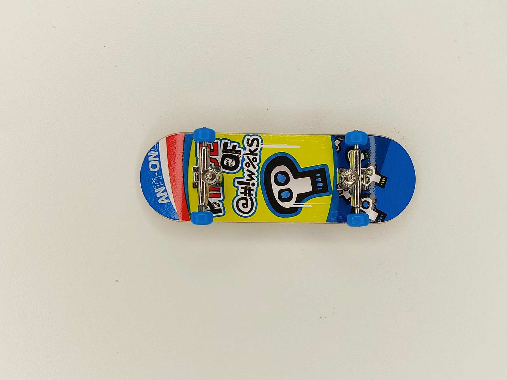 Anti-Once / СкейтГо / Фингерборд, профессиональный fingerboard Anti-Once Deck 32 mm, пальчиковый скейтборд 13