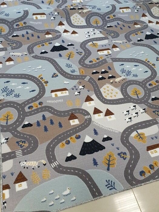 Детский ковер палас на пол в детскую 200х400 см ворс 3 мм 281304 KoverVDom