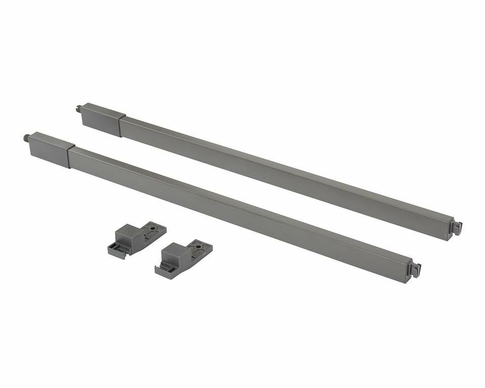 Рейлинги Firmax длина 500 мм, квадратные верхние для ящика Smartline, комплект серый