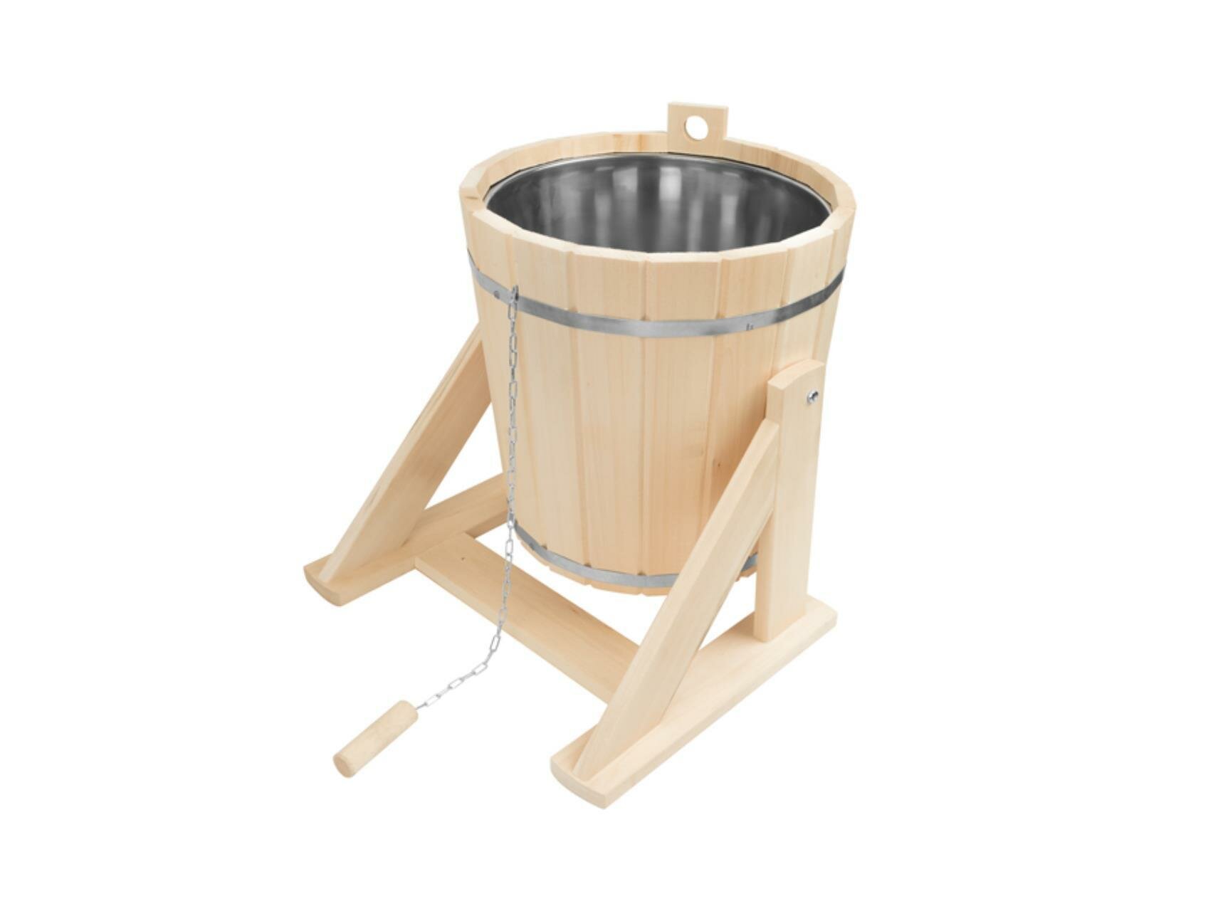 Обливное устройство для бани 20л. Липа с нержавеющей вставкой (М-65)