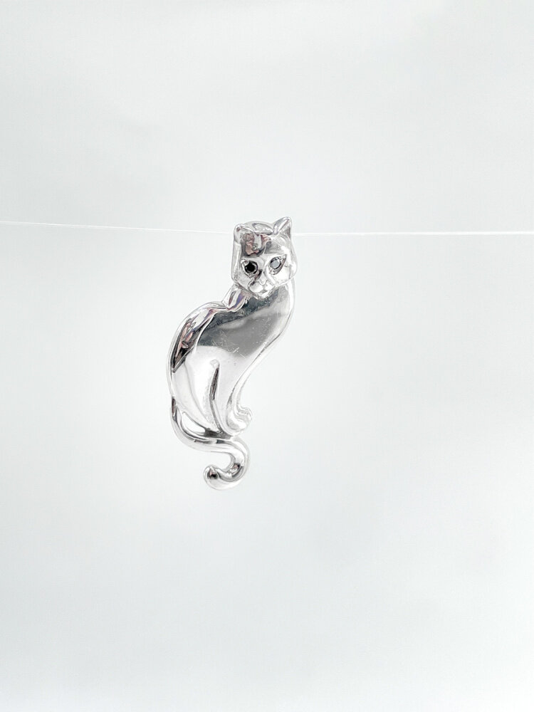 Подвеска, серебро, 925 проба, бриллиант