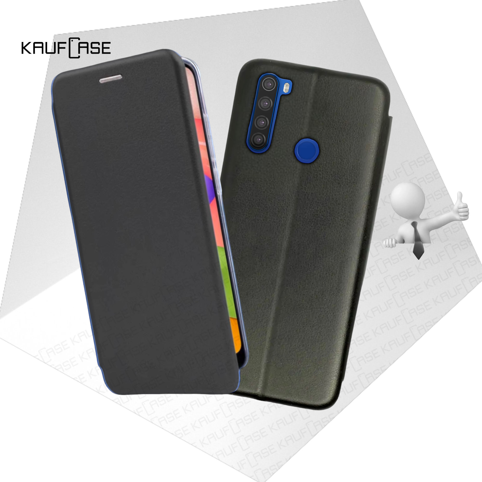 Чехол книжка для телефона Xiaomi Redmi Note 8T (6.3"), черный. Текстура под кожу