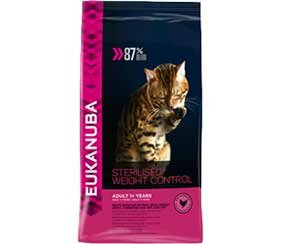 Сухой корм Eukanuba для стерилизованных кошек и кастрированных котов контроль веса птица adult sterilised / weight control 1,5кг
