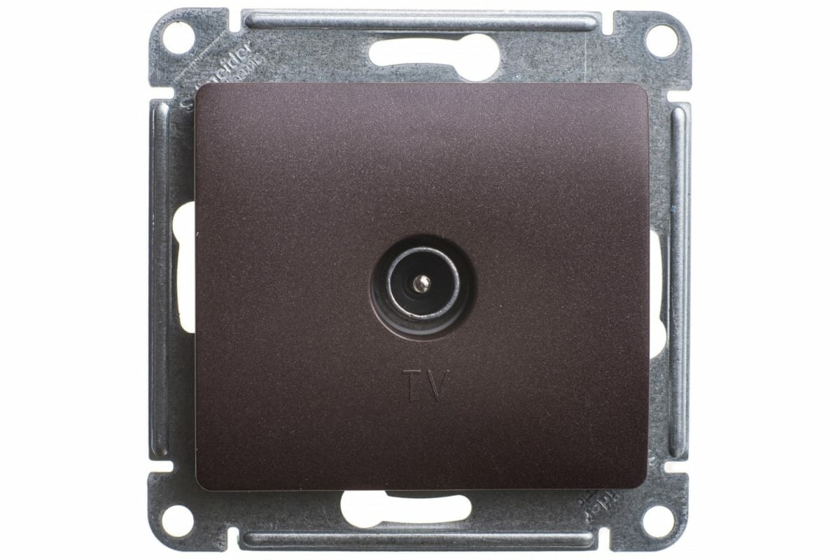 TV Розетка оконечная SE Glossa 1DB механизм, шоколад GSL000891