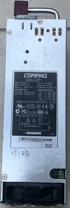 Блок питания Compaq 500W ESP127 PS-5501-1