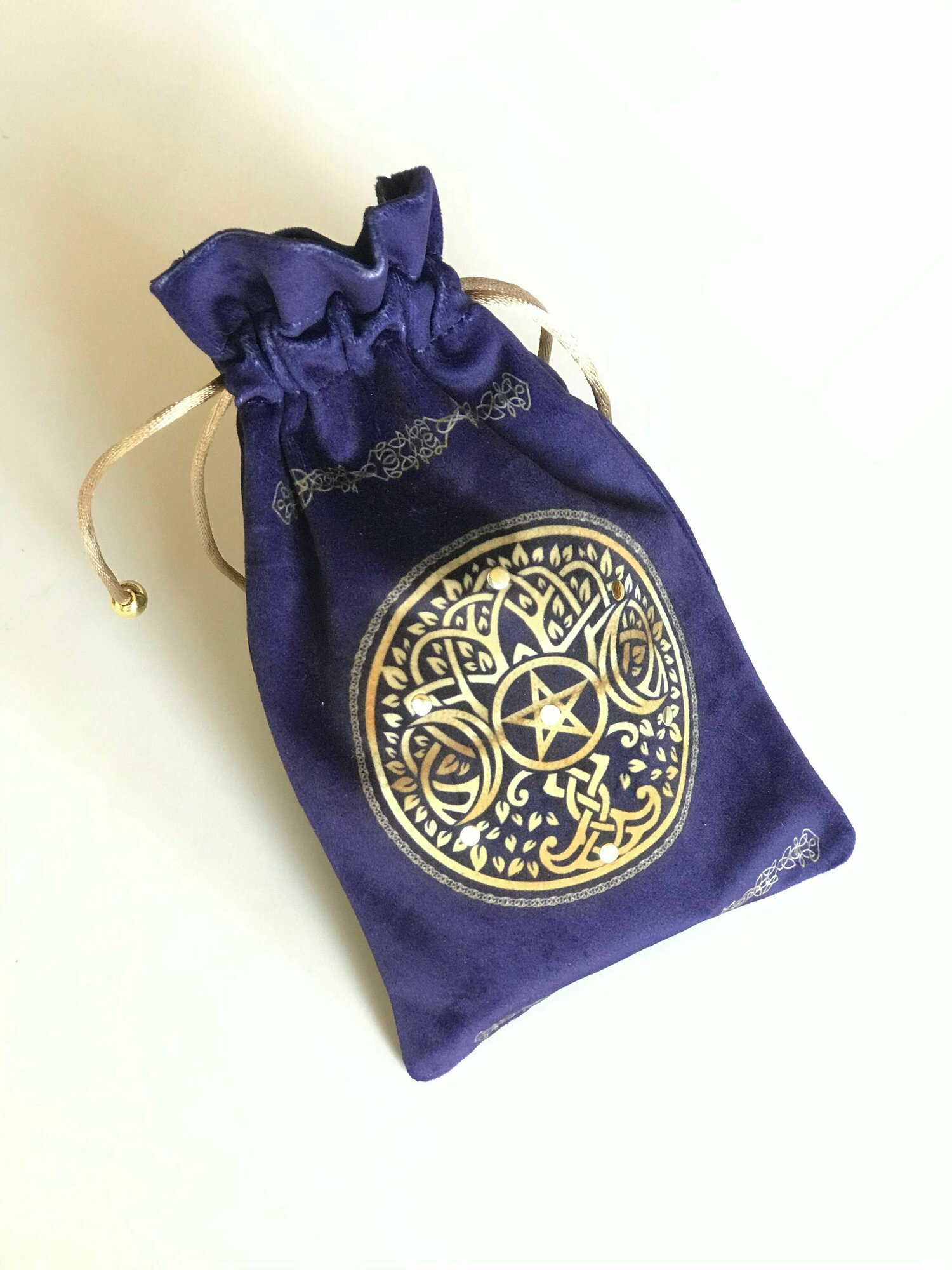 Мешочек для карт Таро CASSAN "Викка", текстиль, 13x22 см, фиолетовый