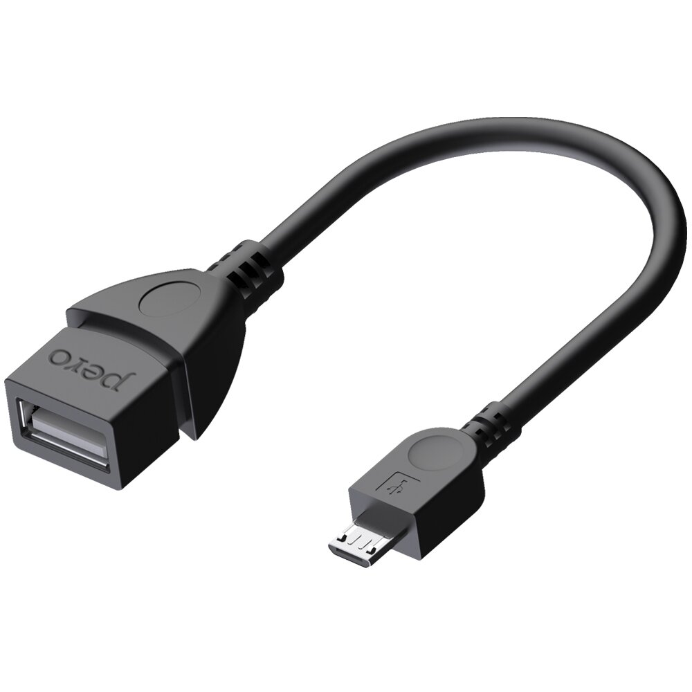 Адаптер PERO AD03 OTG - MicroUSB (Черный)