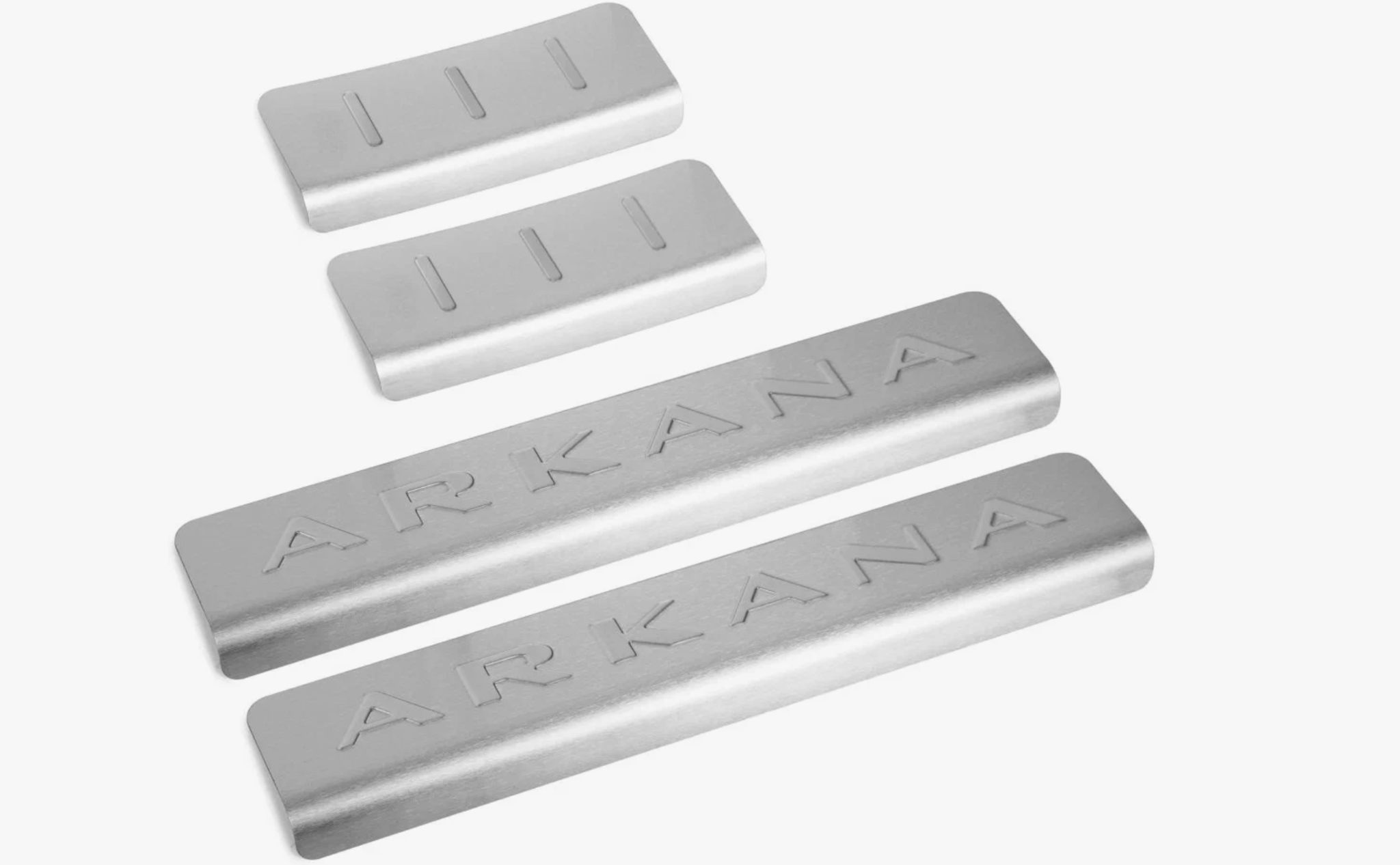 Накладки на пороги штатные для Renault Arkana (Рено Аркана) 2019- , нерж. сталь, с надписью, 4 шт, 7711821147