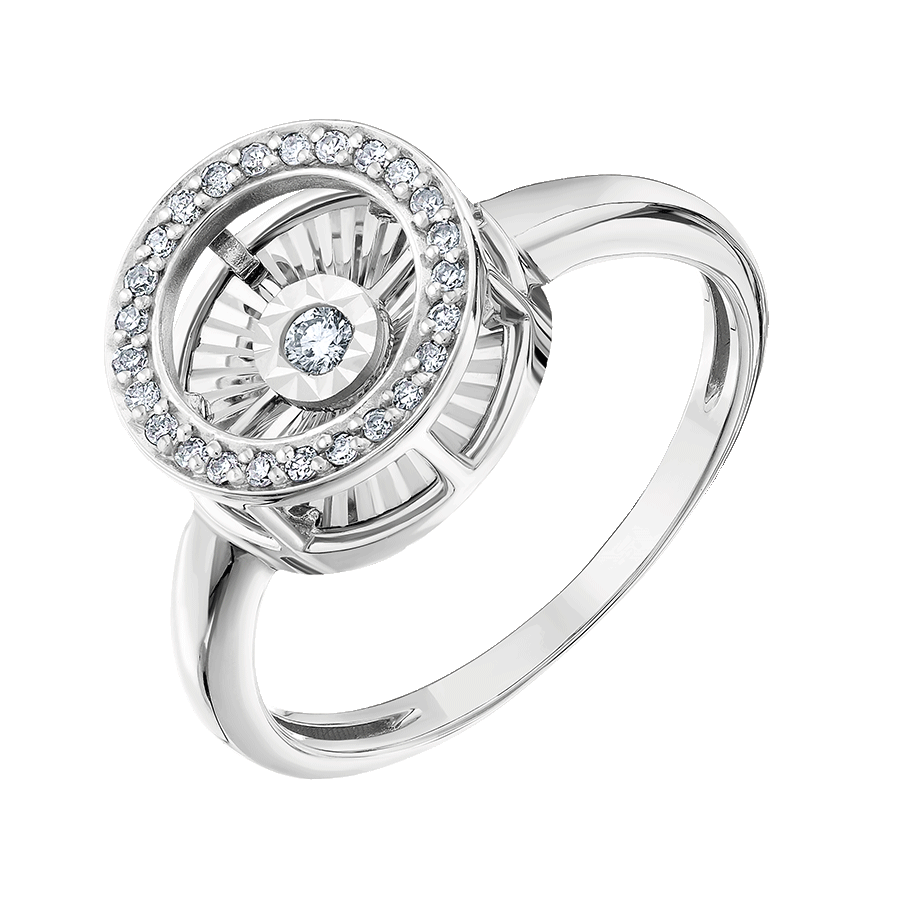 Кольцо, белое золото, 585 проба, бриллиант