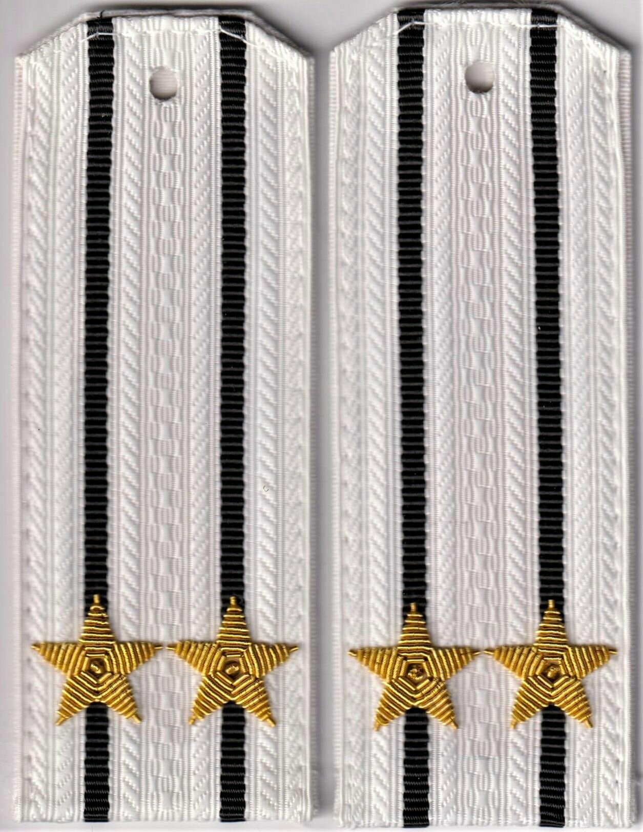 Погоны ВМФ на белую рубашку, капитан 2-го ранга