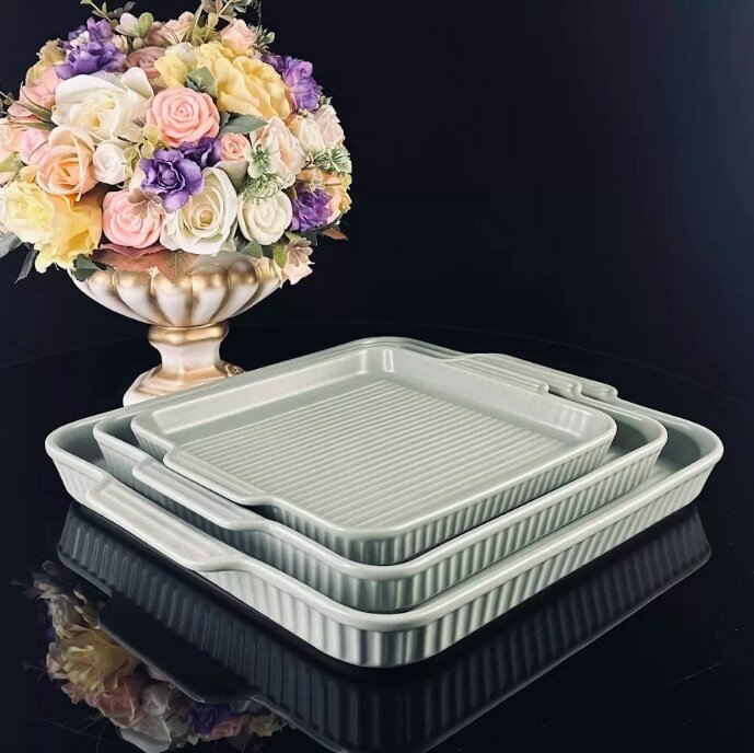 Квадратное блюдо для запекания 25см Фарфор 205-732 118-205-732