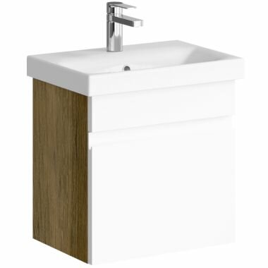 Тумба с раковиной Aqwella Smart 50, подвесная, дуб балтийский, ум Modou Slim 50