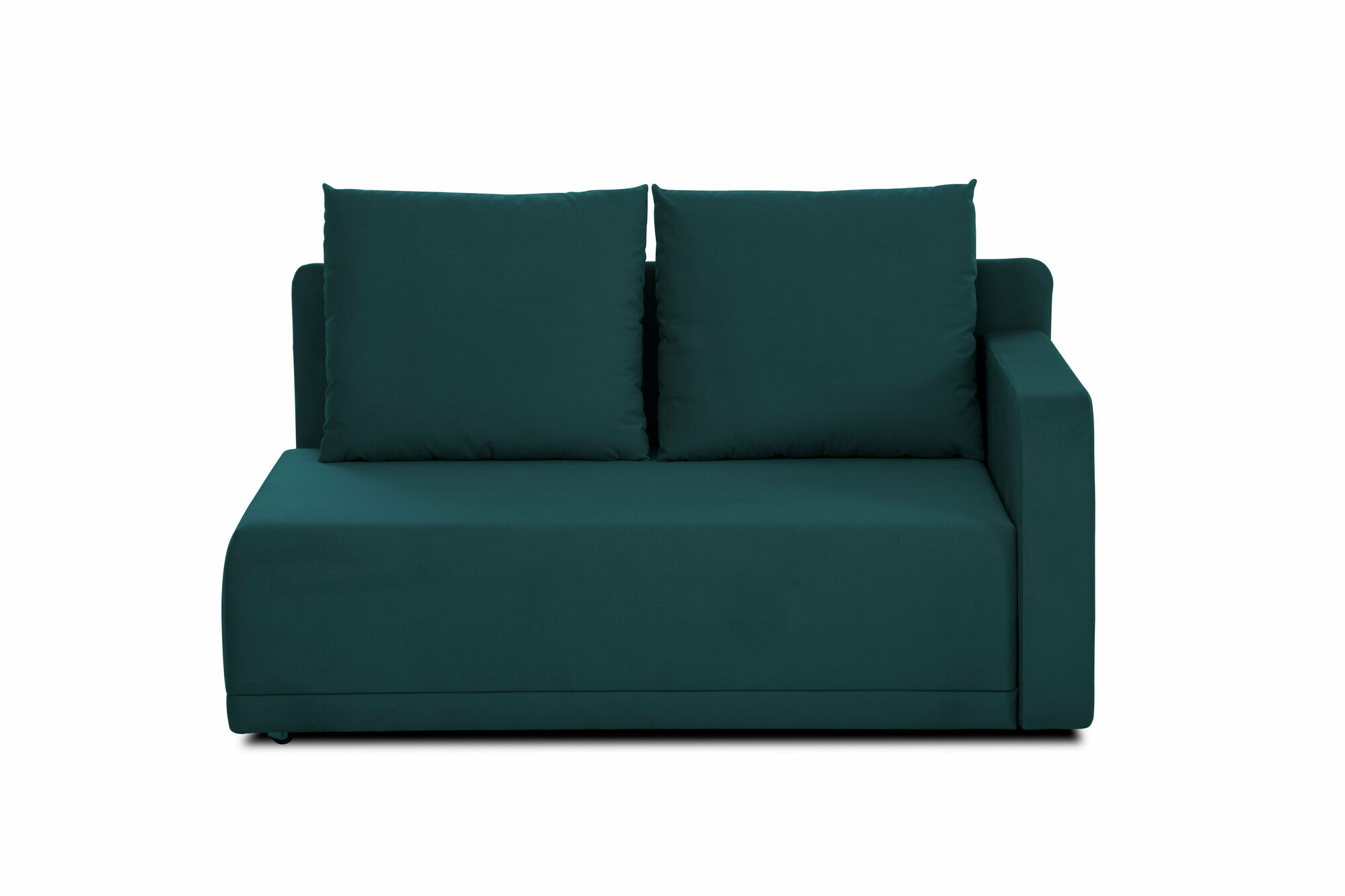 Кушетка раскладная PUSHE Спайк правый угол, велюр, темно-зеленый Velutto 20