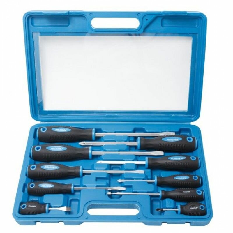Набор отверток магнитных "Profi", 10 предметов, в пластиковом кейсе