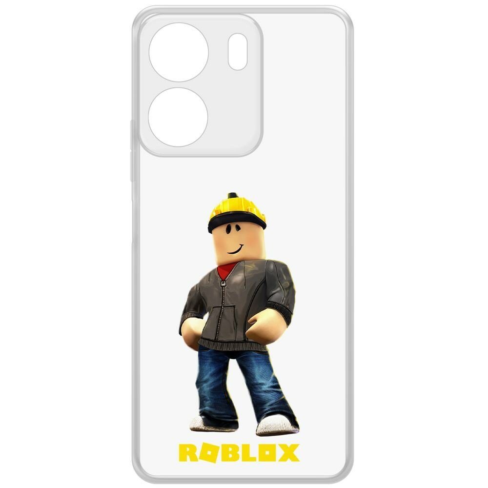 Чехол-накладка Krutoff Clear Case Roblox-Строитель для Xiaomi Poco C65