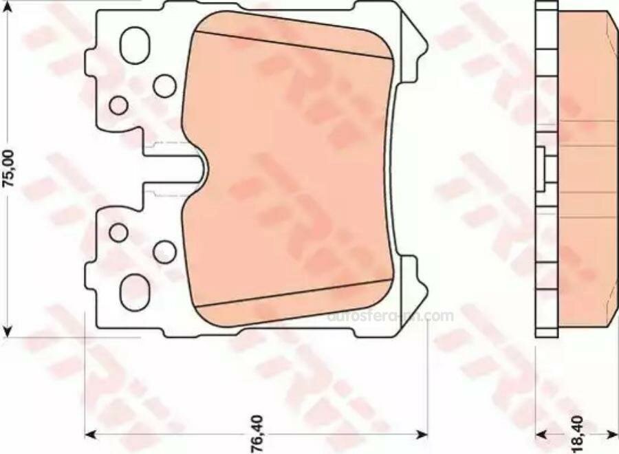TRW GDB3475 Колодки тормозные дисковые LEXUS: LS 06 -