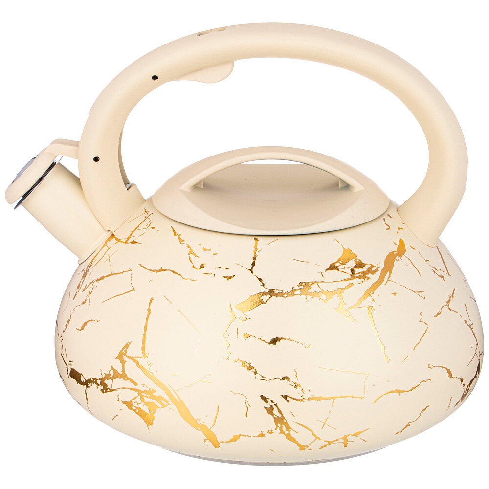 Чайник agness со свистком 3 л, серия fantasy, индукционное капсульное дно KSG-916-413