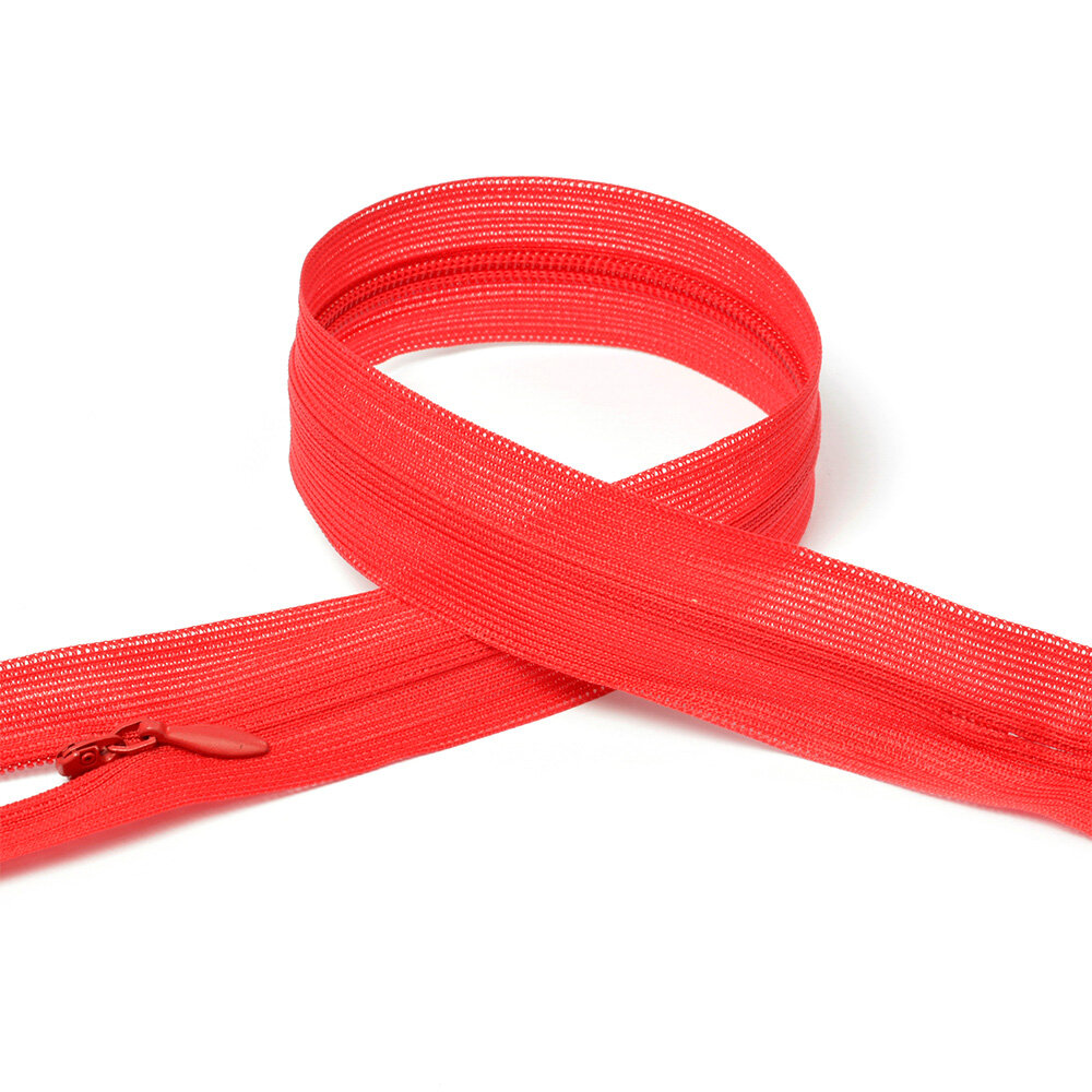 Молния неразъемная MaxZipper пласт. потайная №3 60см цв. F148 красный уп.50шт