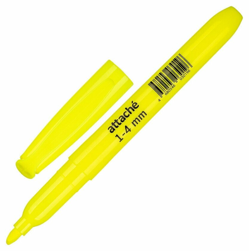Attache Маркер выделитель текста желтый 1-3,9мм