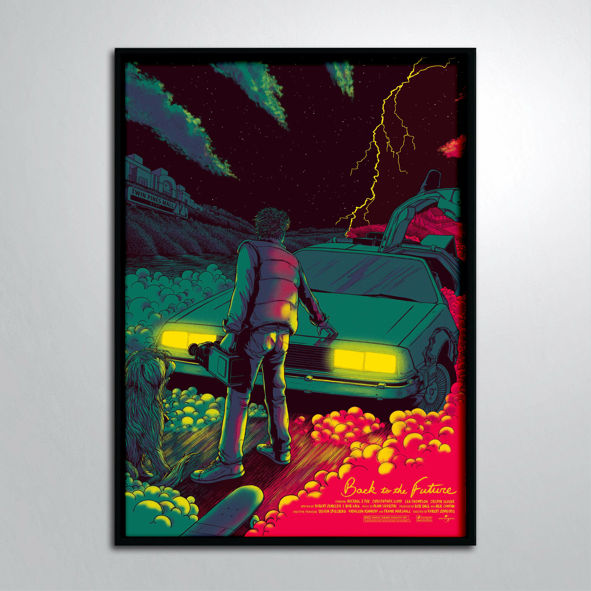 Постер без рамы/Назад в будущее Роберт Земекис Майкл Дж. Фокс Марти Арт DeLorean Back to the Future