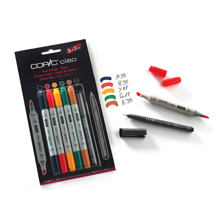 Набор маркеров Copic Ciao Hue Colors 5+1