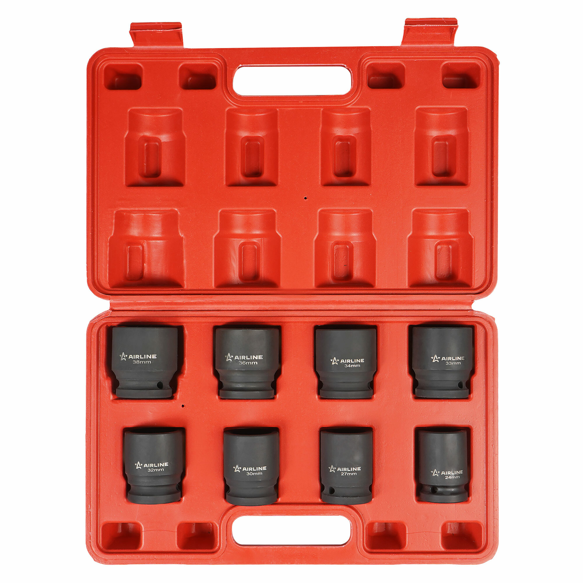 Набор головок ударных 34 56мм 8 пр 2438мм пласт кейс ATAS073 AIRLINE арт. atas073