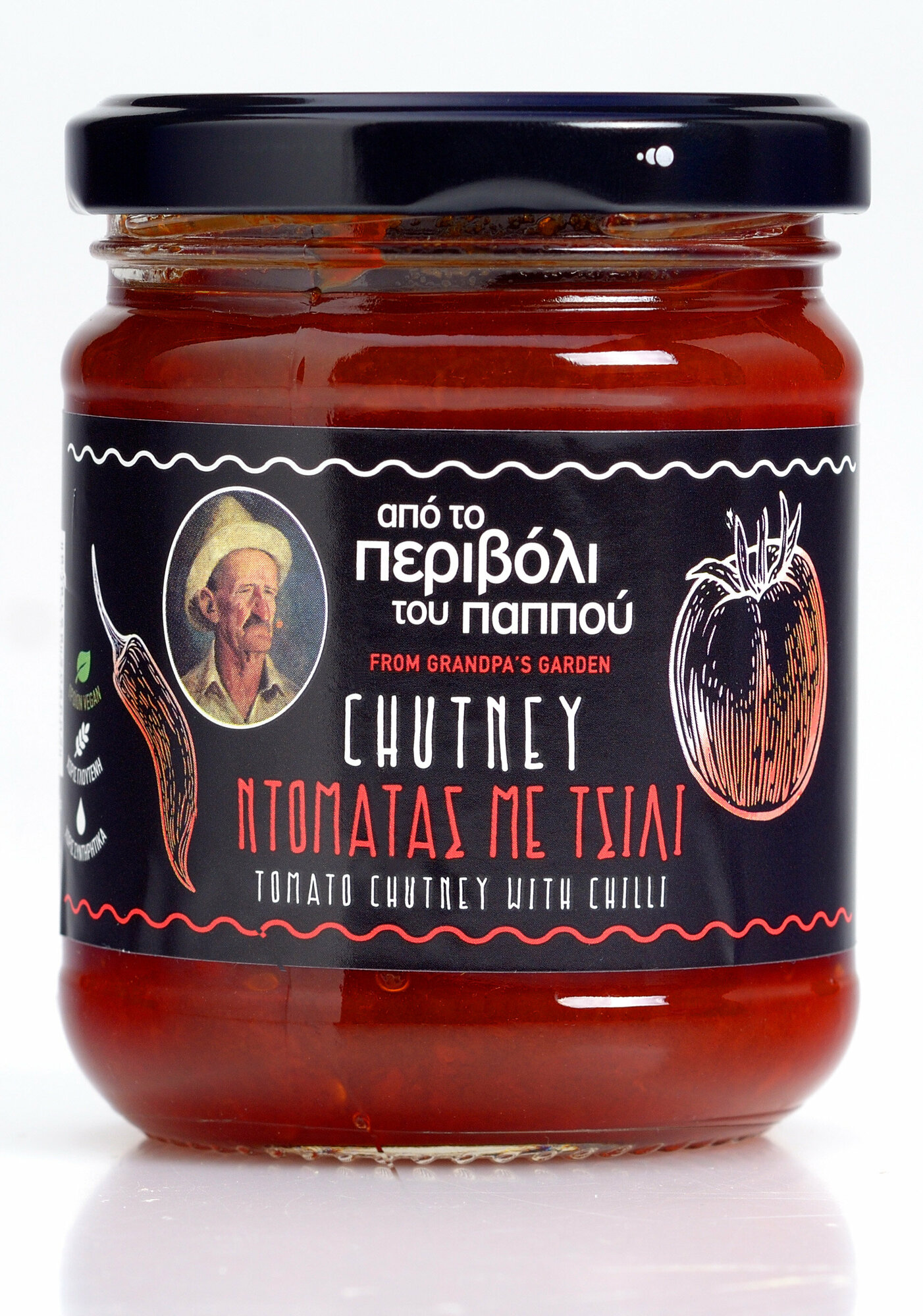 Чатни Kontos с томатами и чили, умеренно острый, Греция, 230г